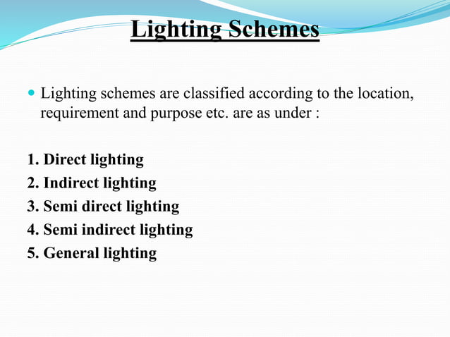 Illumination basic and lightning scheme | PPTX