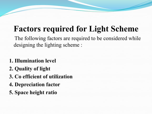 Illumination basic and lightning scheme | PPTX