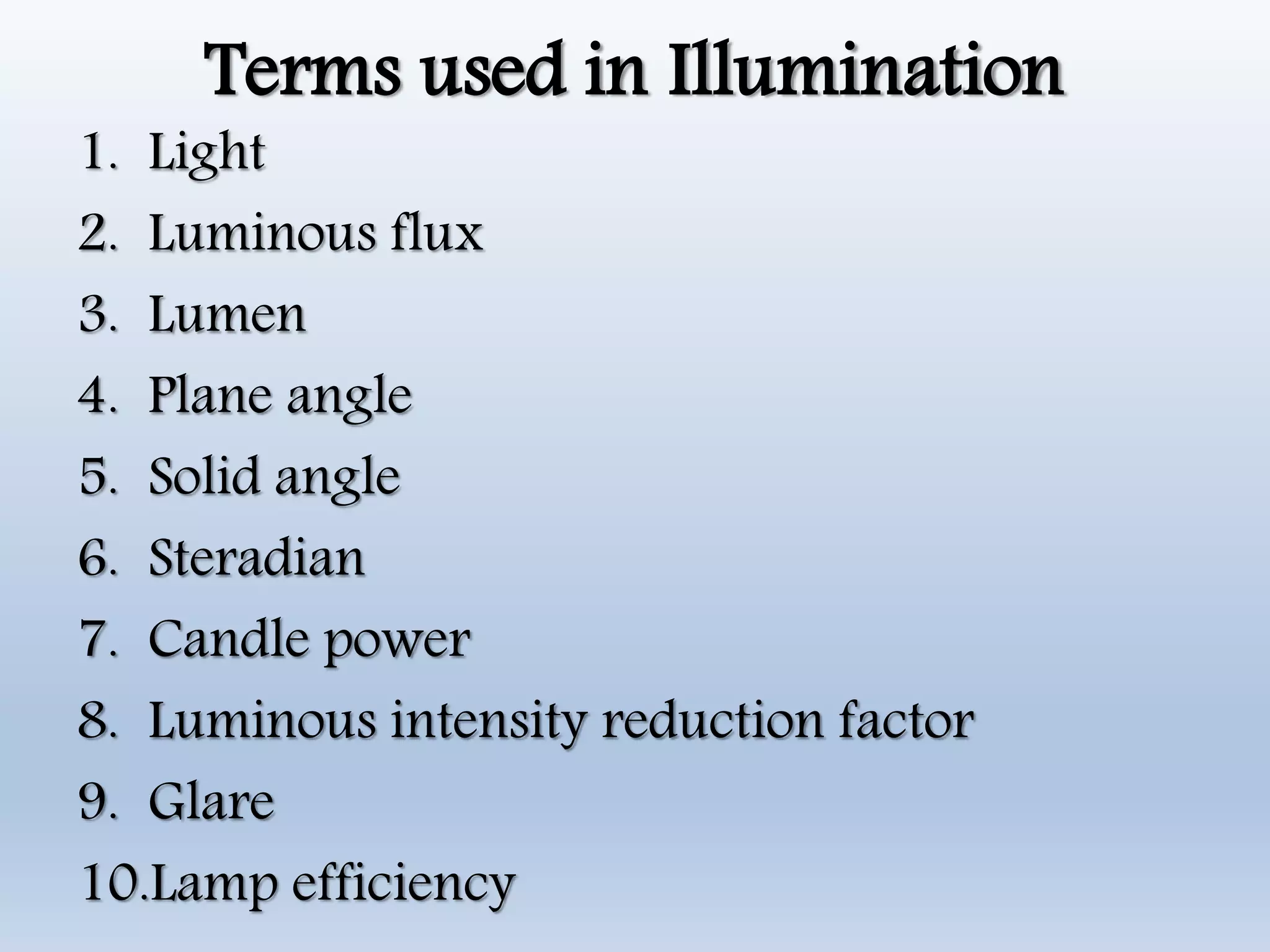 Illumination basic and schemes | PPTX