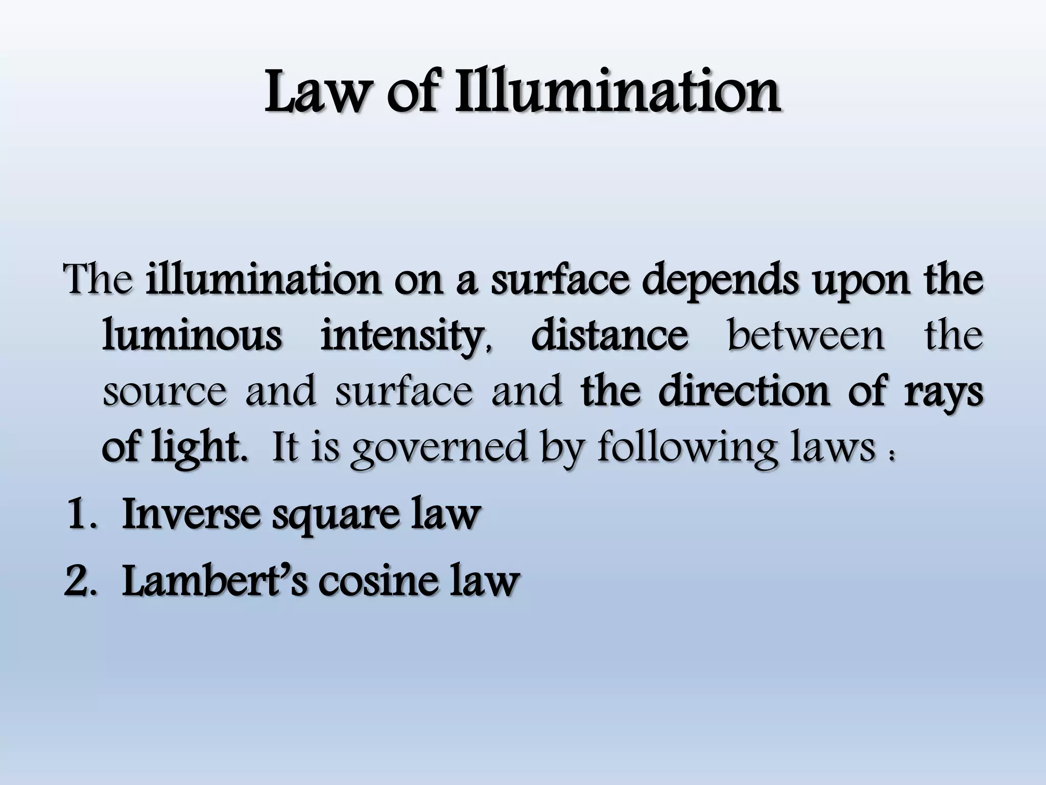 Illumination basic and schemes | PPTX