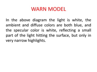 Illumination models | PPTX