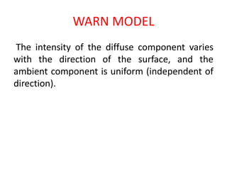Illumination models | PPTX