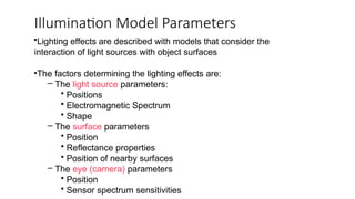 Illumination Models in graphic computer vision and Shading.pptx | 3-D Graphics | Computer ...