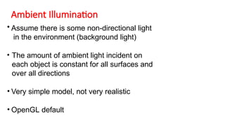Illumination Models in graphic computer vision and Shading.pptx | 3-D Graphics | Computer ...