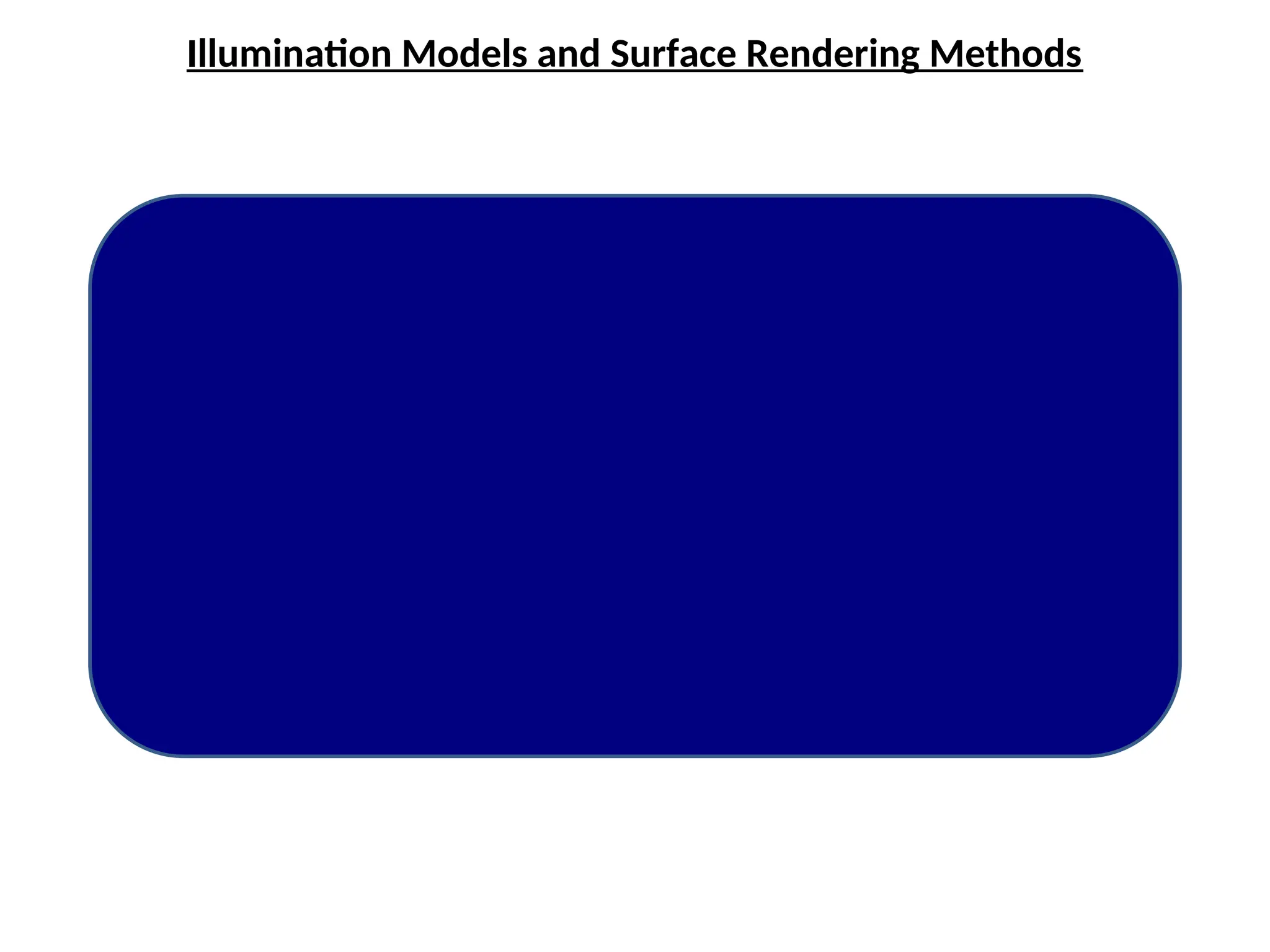 Illumination Models And Surface Rendering Methodsppt