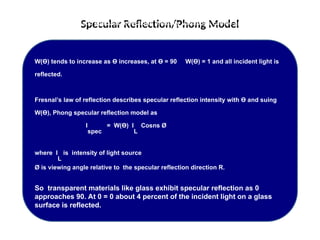 Illumination Models and Surface Rendering Methods.ppt