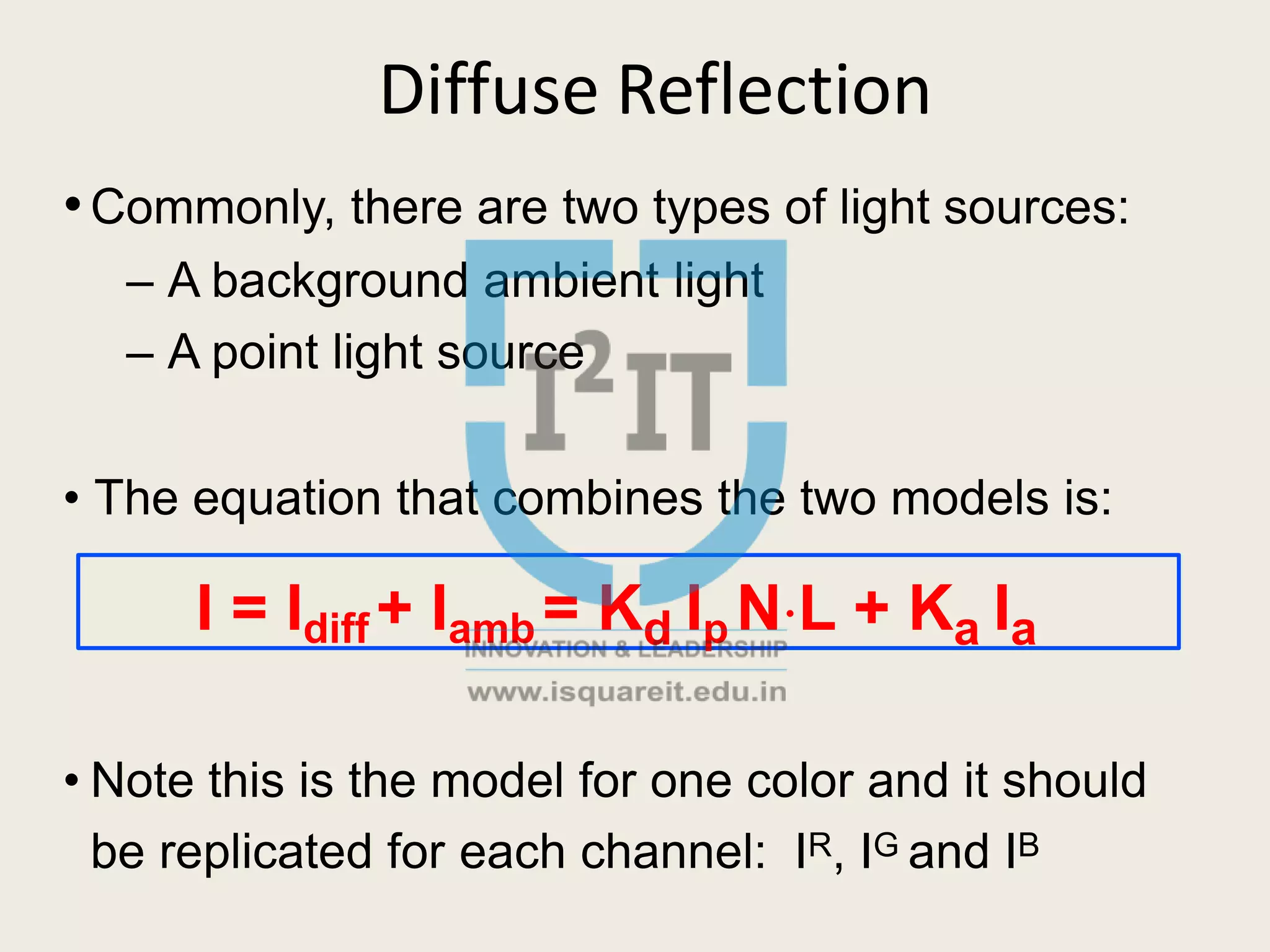 Illumination Models And Shading Pptx 3 D Graphics Computer Software And Applications