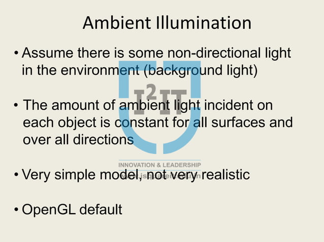 Illumination Models And Shading Pptx 3 D Graphics Computer Software And Applications