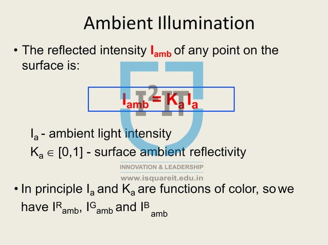 Illumination Models And Shading Pptx 3 D Graphics Computer Software And Applications