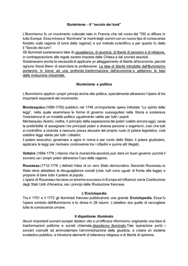 Illuminismo - Il “secolo dei lumi”.docx