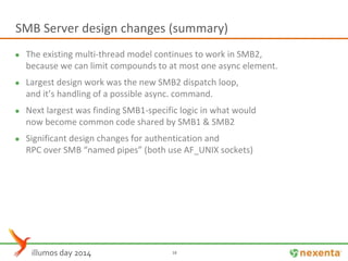 illumos day 2014 SMB2 | PPTX