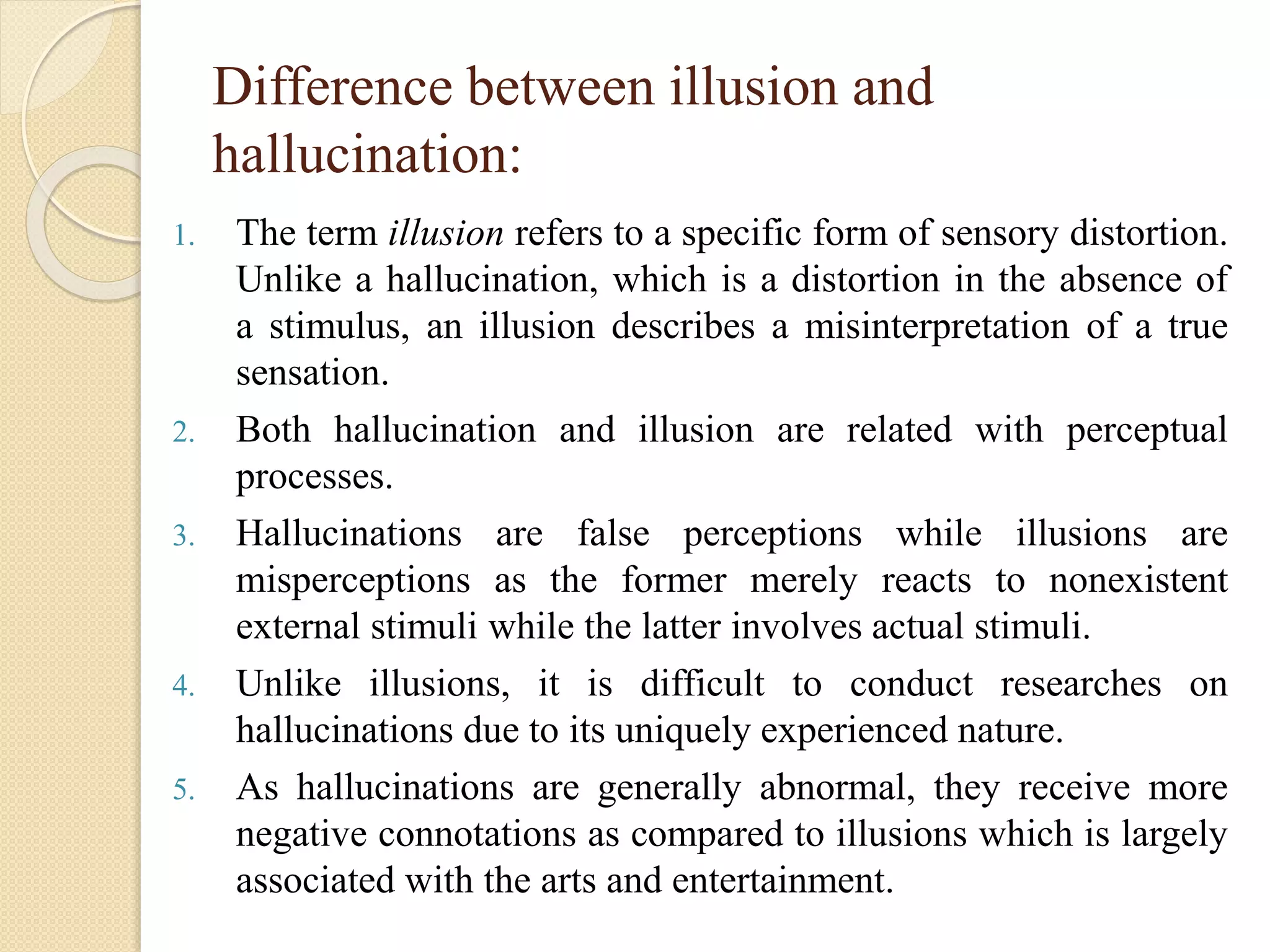 Illusion and hallucination | PPTX