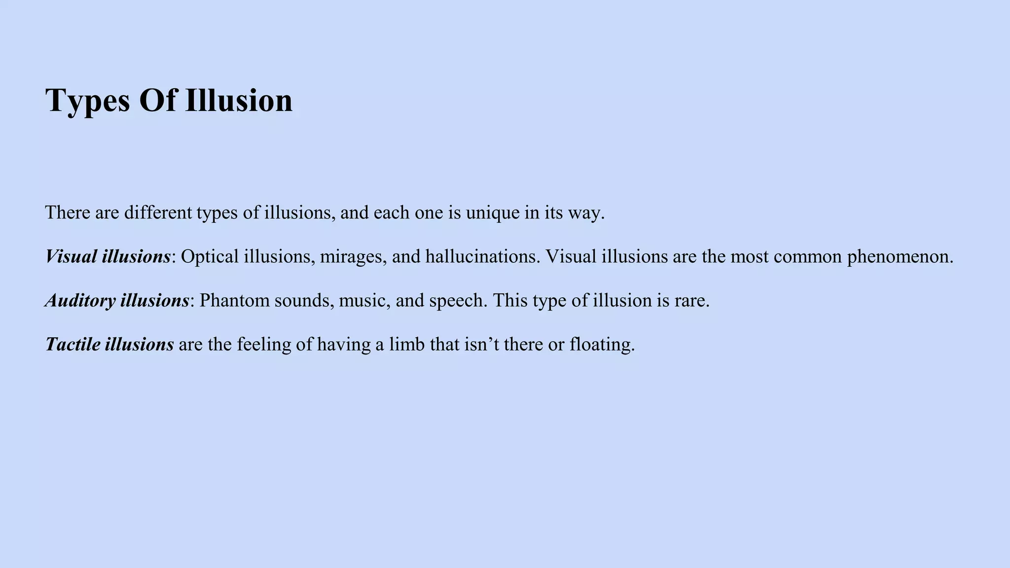 Illusion_ The Art Of Deceiving The Mind | PPTX