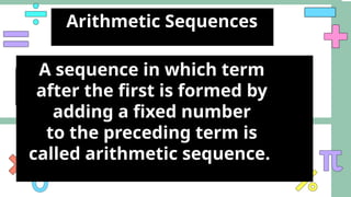 Illustrating Arithmetic Sequence Grade 10 Mathematics | PPTX