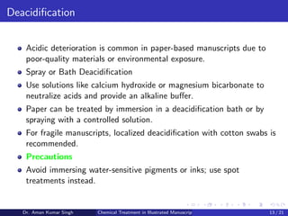Conservation steps for Illustrated Manuscript, Concept, types and ...