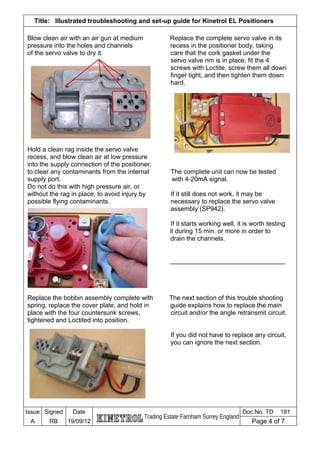 Illustrated Troubleshooting & Set Up Guide for Kinetrol EL Positioners ...