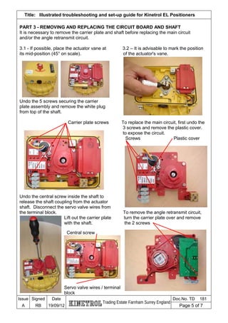 Illustrated Troubleshooting & Set Up Guide for Kinetrol EL Positioners ...
