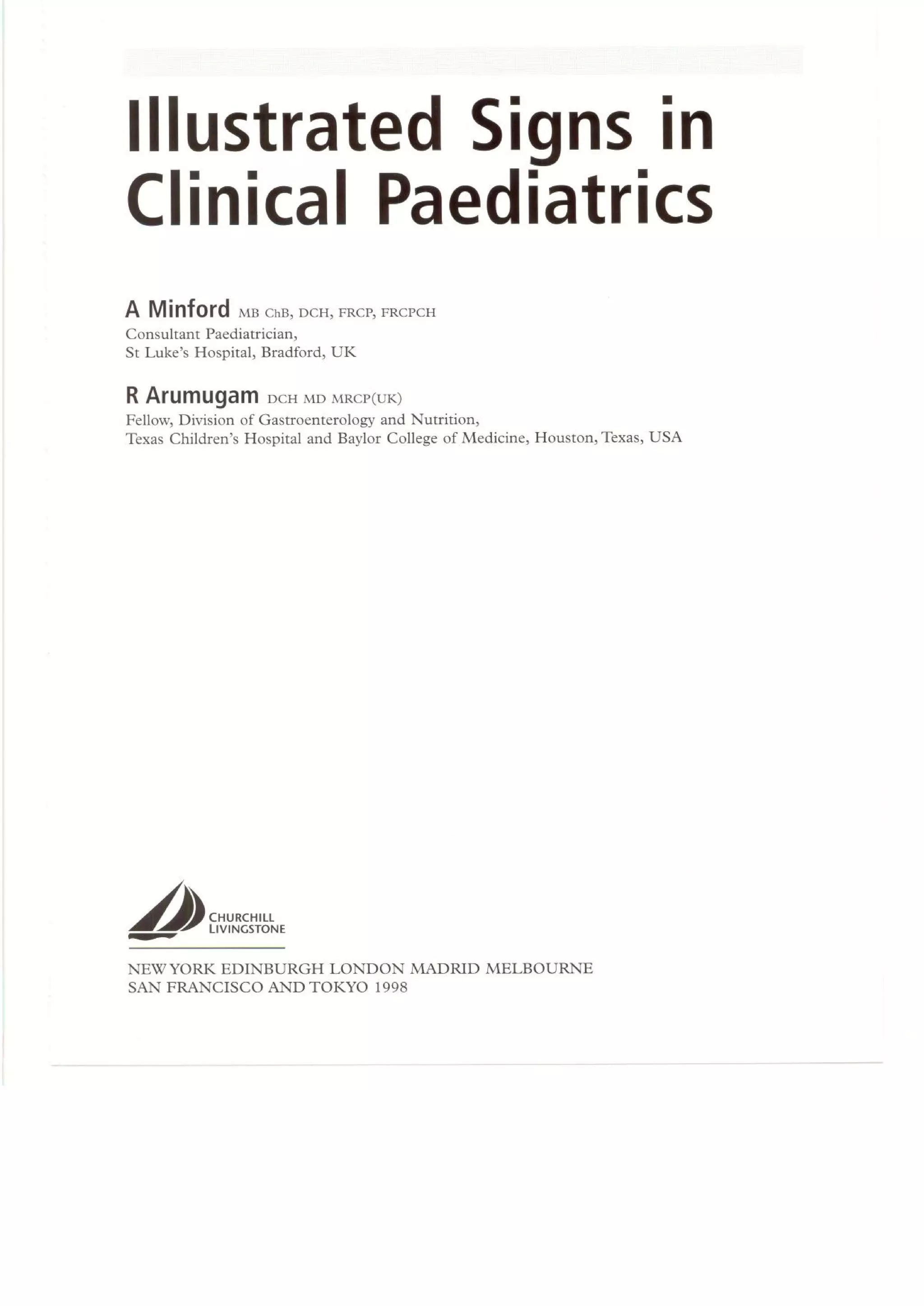 Illustrated signs in clinical pediatrics | PDF
