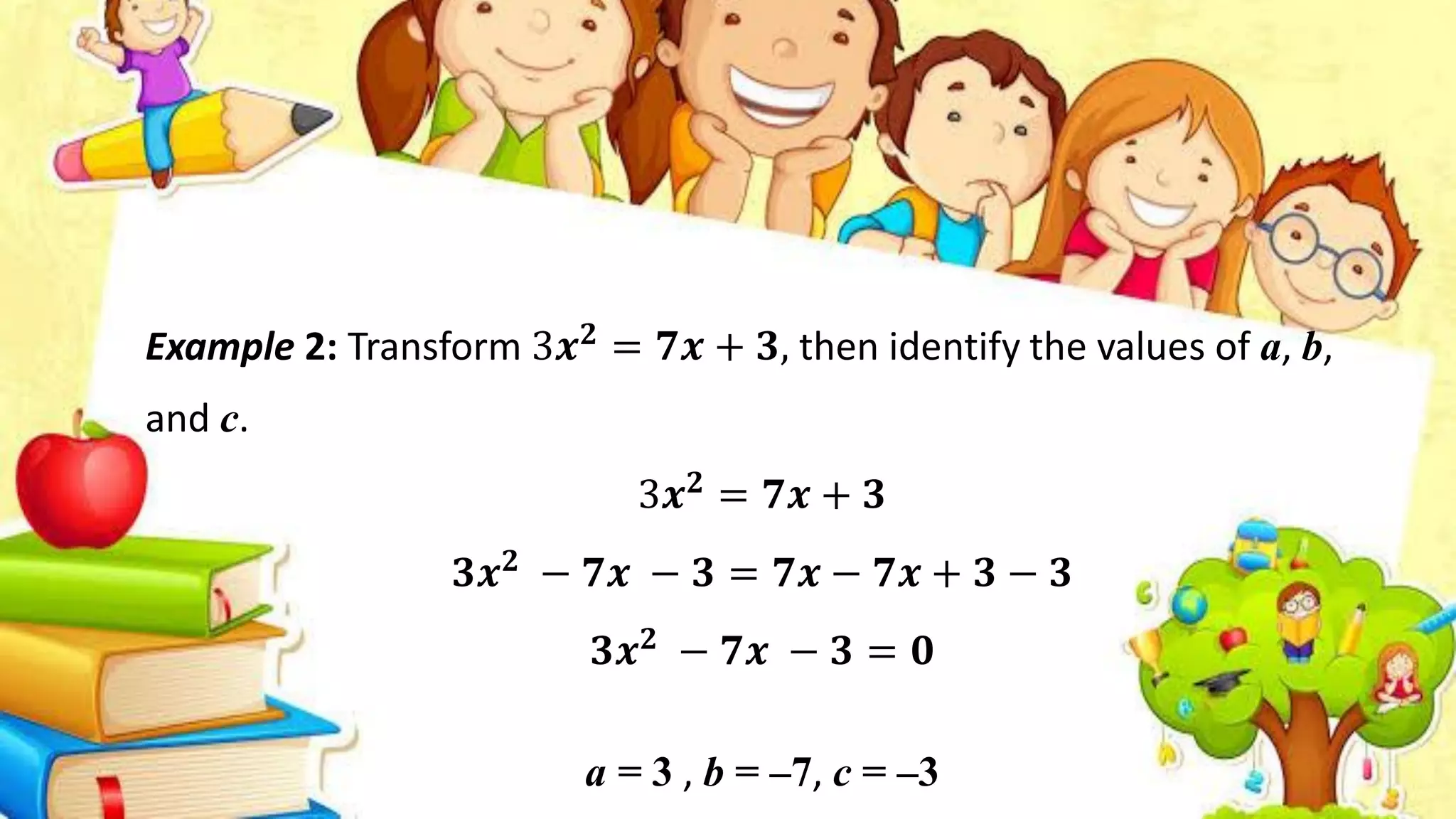 Illustrates quadratic equation | PDF