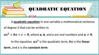 Illustrates quadratic equation | PDF