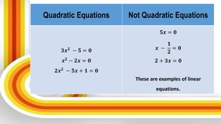 Illustrates quadratic equation | PDF