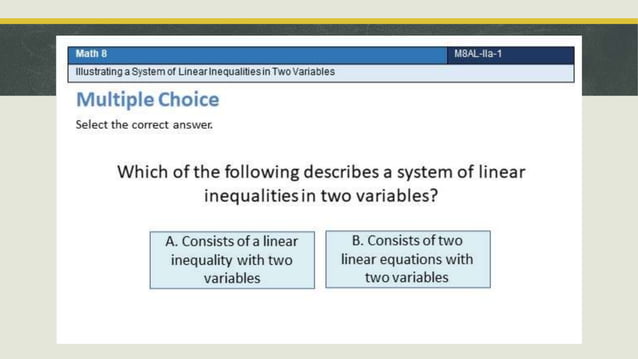 Illustrating Linear Inequalities in Two Variables.pptx | Programming Languages | Computing