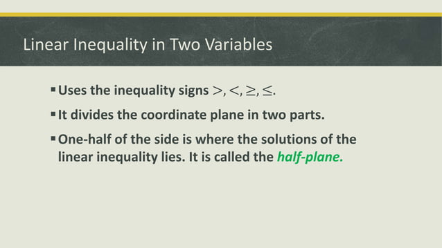 Illustrating Linear Inequalities in Two Variables.pptx | Programming Languages | Computing