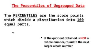 a powerpoint presentation on illustrating measure of position | PPTX