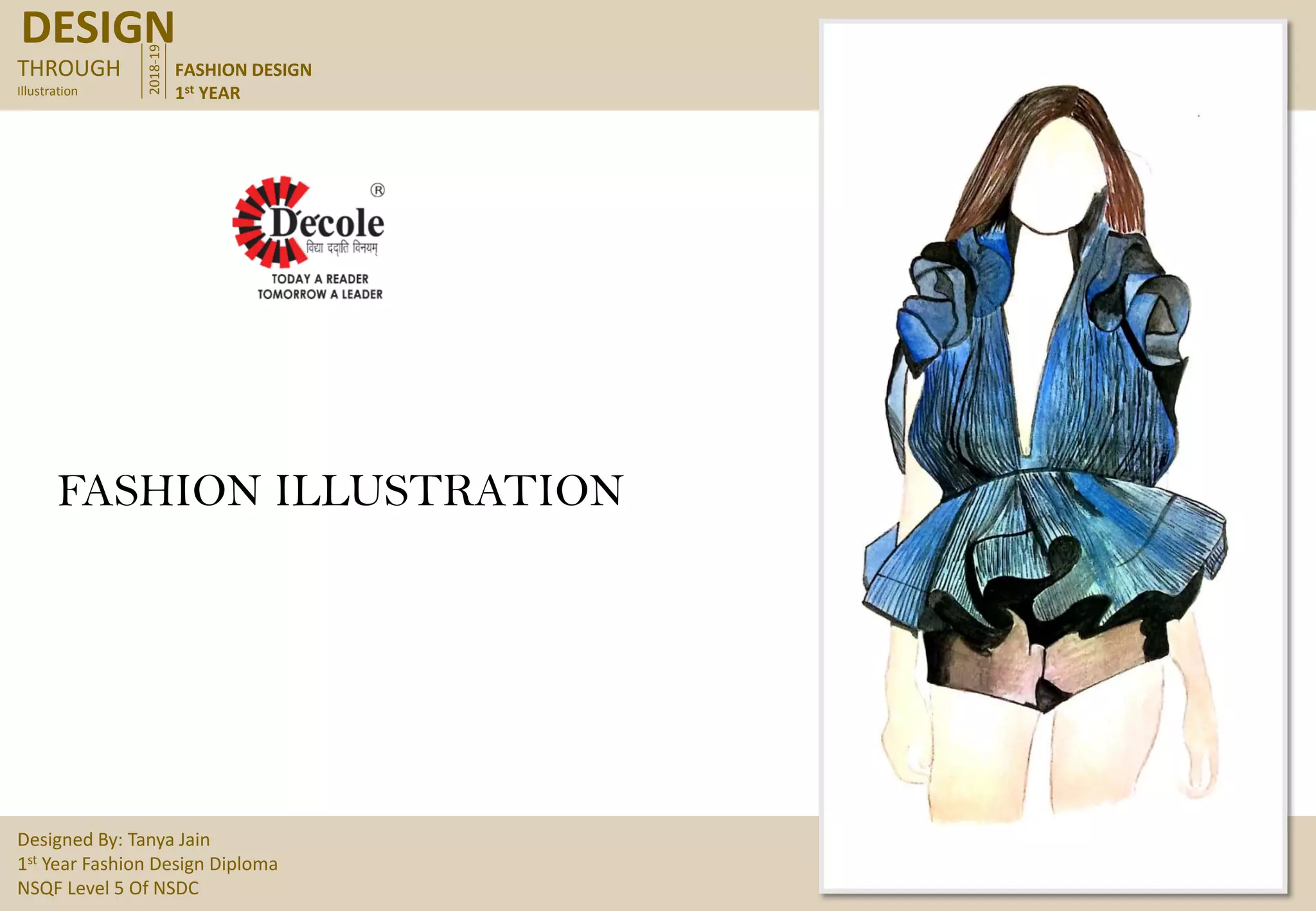 Tanya Jain, Diploma Fashion Design First Year, (Fashion illustration ...