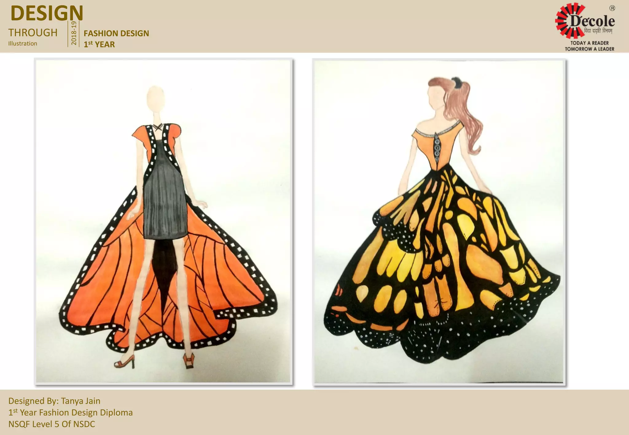 Tanya Jain, Diploma Fashion Design First Year, (Fashion illustration ...