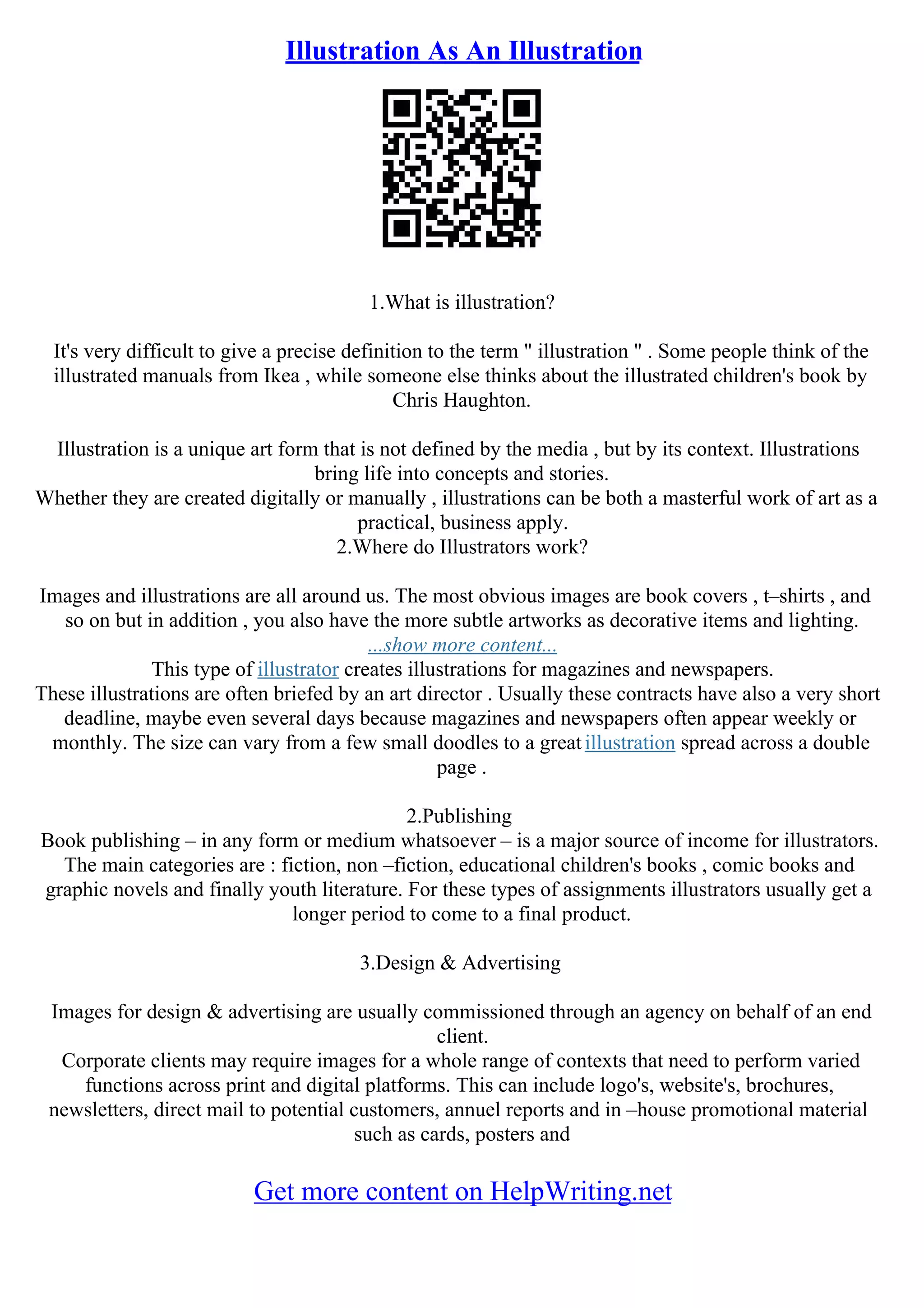 Illustration Essay Topic | PDF