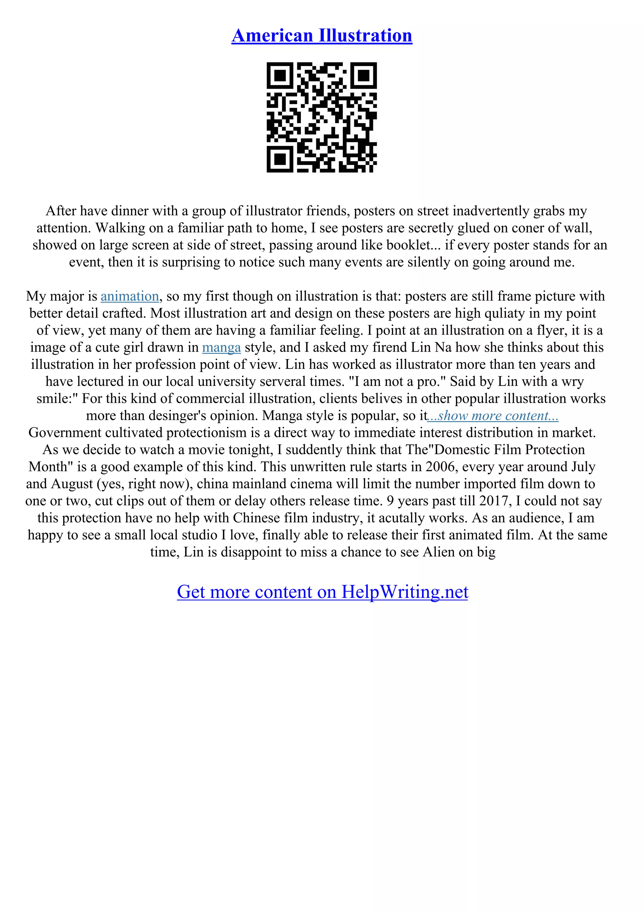 Illustration Essay Topic | PDF