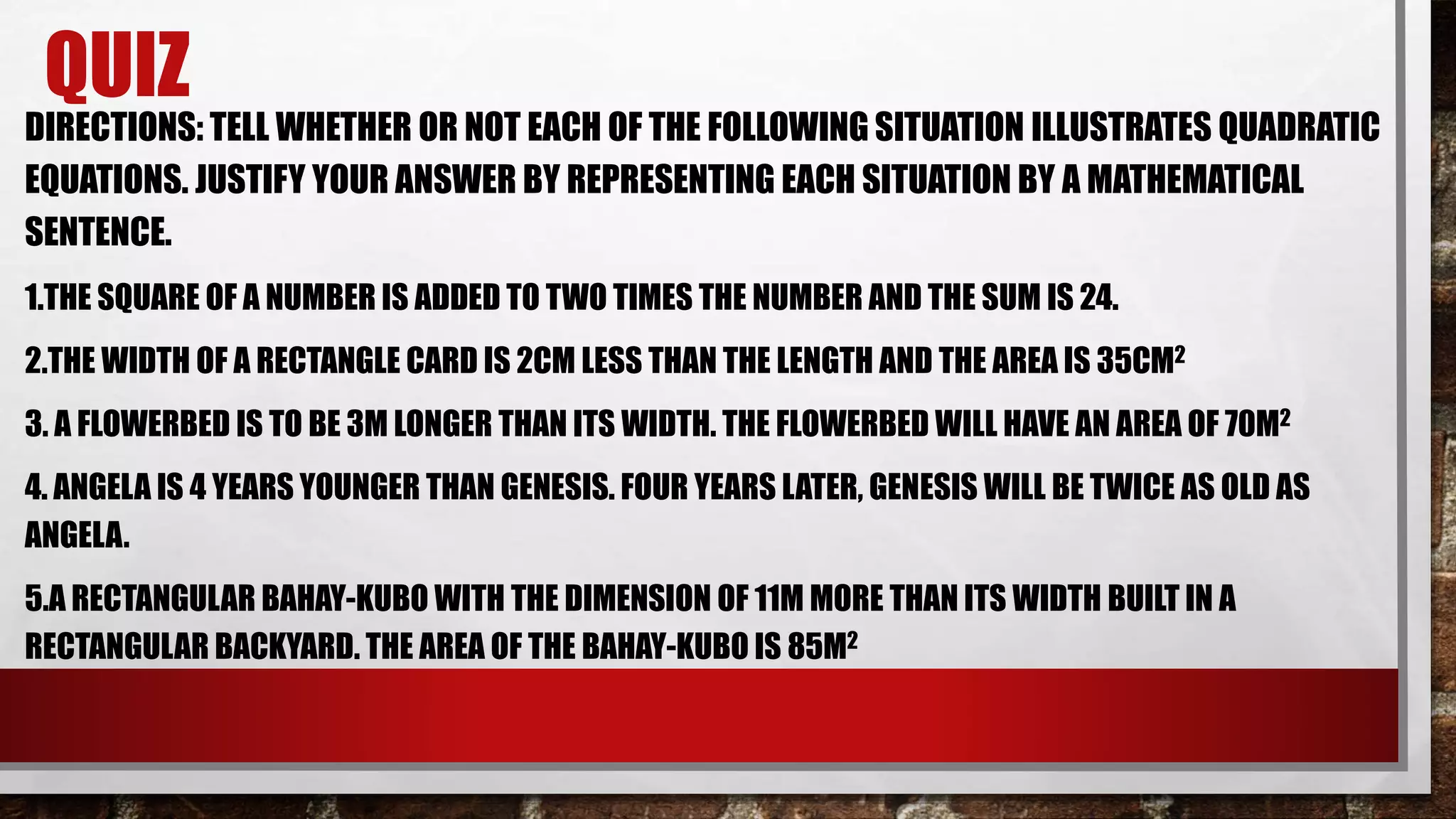 ILLUSTRATIONS OF QUADRATIC EQUATIONS.pptx