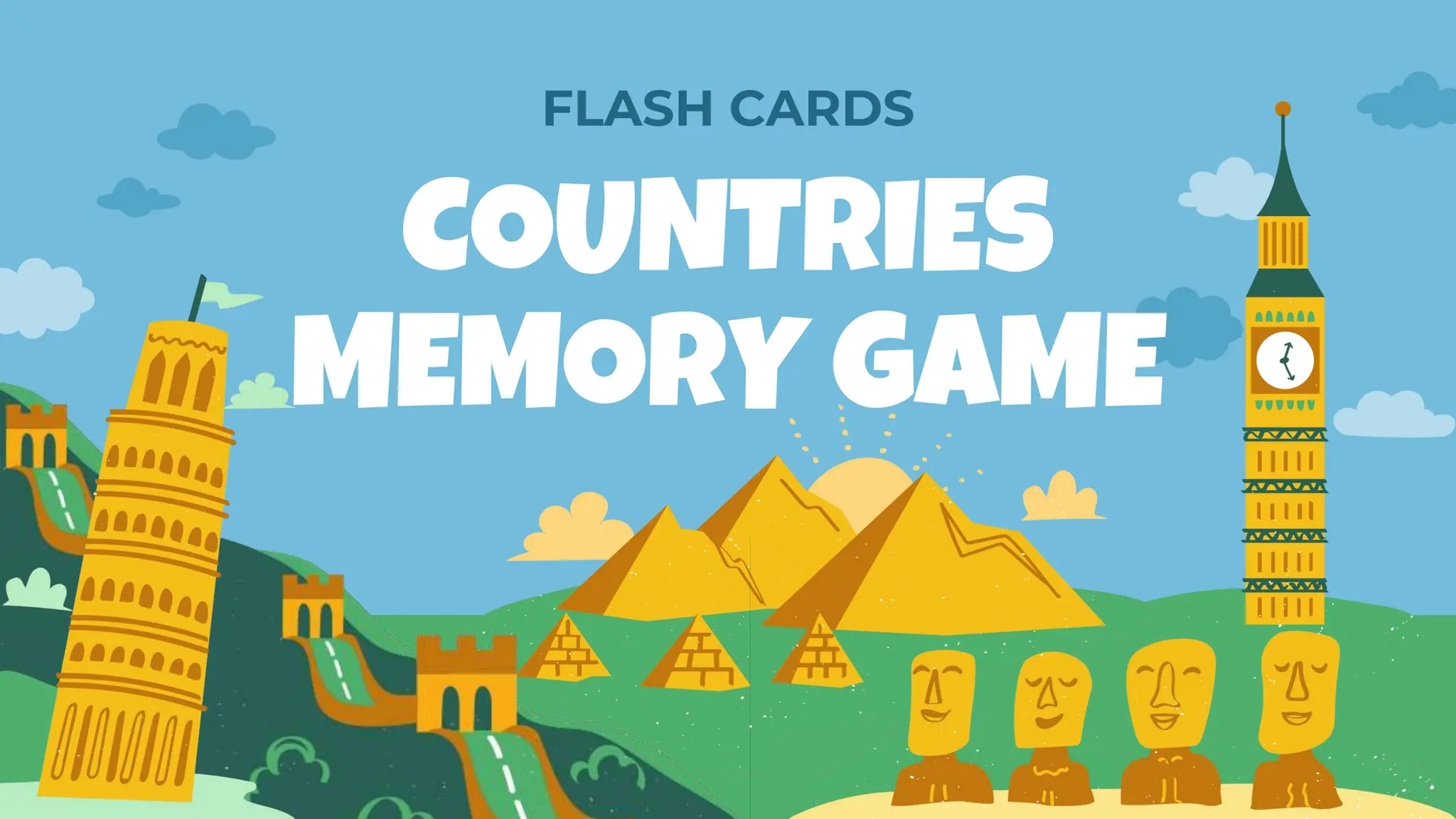 Illustrative Countries Memory Game Flash Cards.pptx