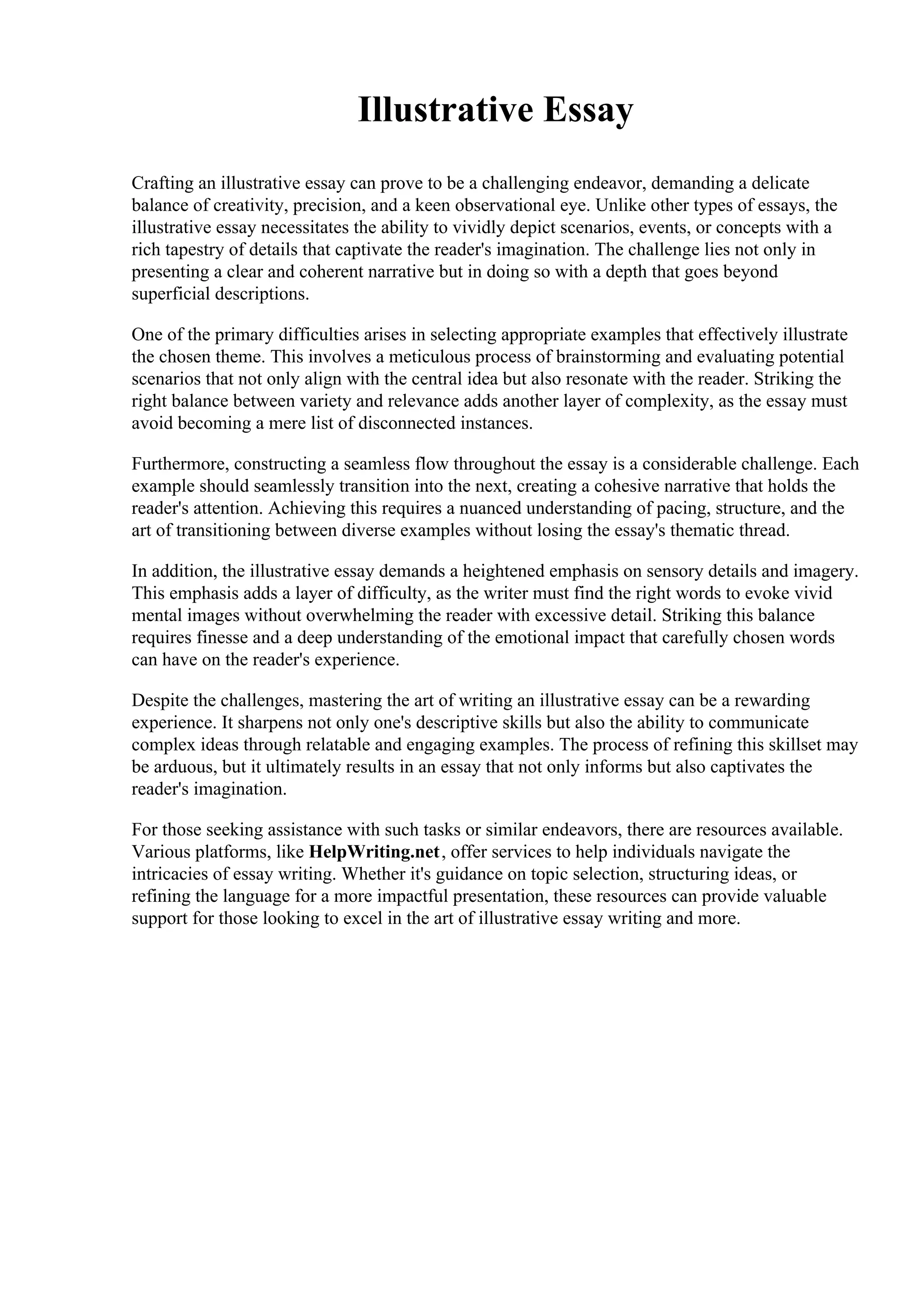 Illustrative Essay | PDF