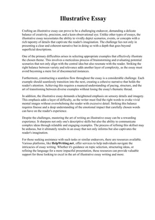 Illustrative Essay | PDF