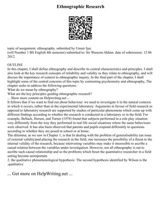 Illustrative Essay Example Tele | PDF