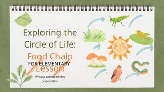 Illustrative zzzzxxNotebook Exploring the Circle of Life_ Food Chain ...