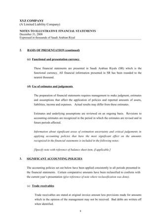 Illustrative socpa financial statements template limited liability co ...