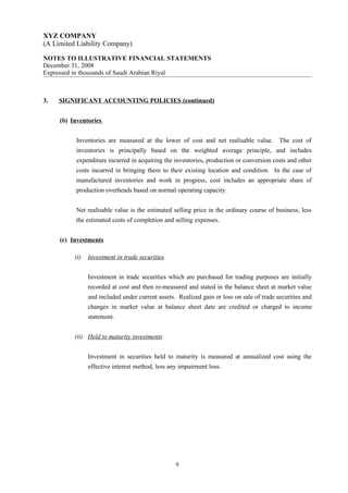 Illustrative socpa financial statements template limited liability co ...