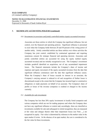 Illustrative socpa financial statements template limited liability co ...