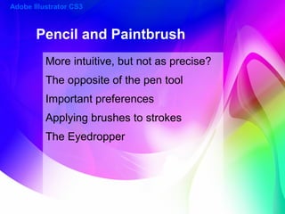 Intermediate Adobe Illustrator CS3 welcome & course outline (2009) | PPT