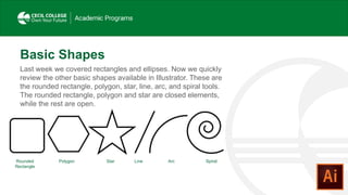 Illustrator's basic shapes part 2 & combining shapes | PPT