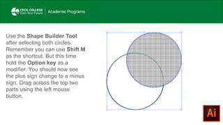 Illustrator's basic shapes part 2 & combining shapes | PPT