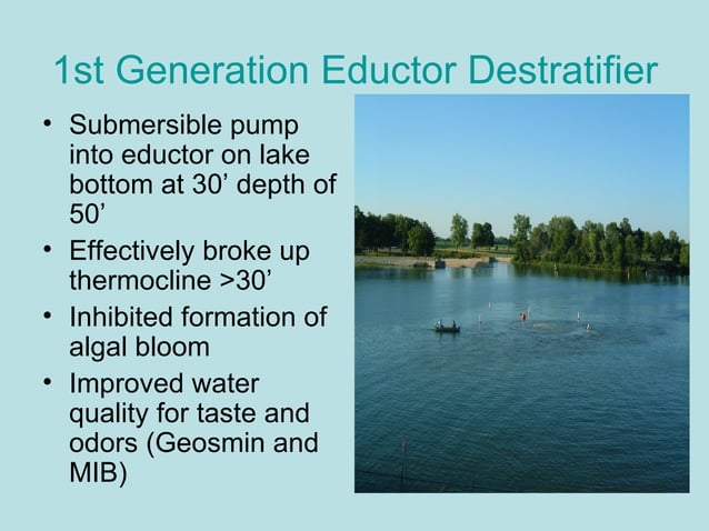 Ilma Lake Destratification With Venturi Type Eductor | PPT