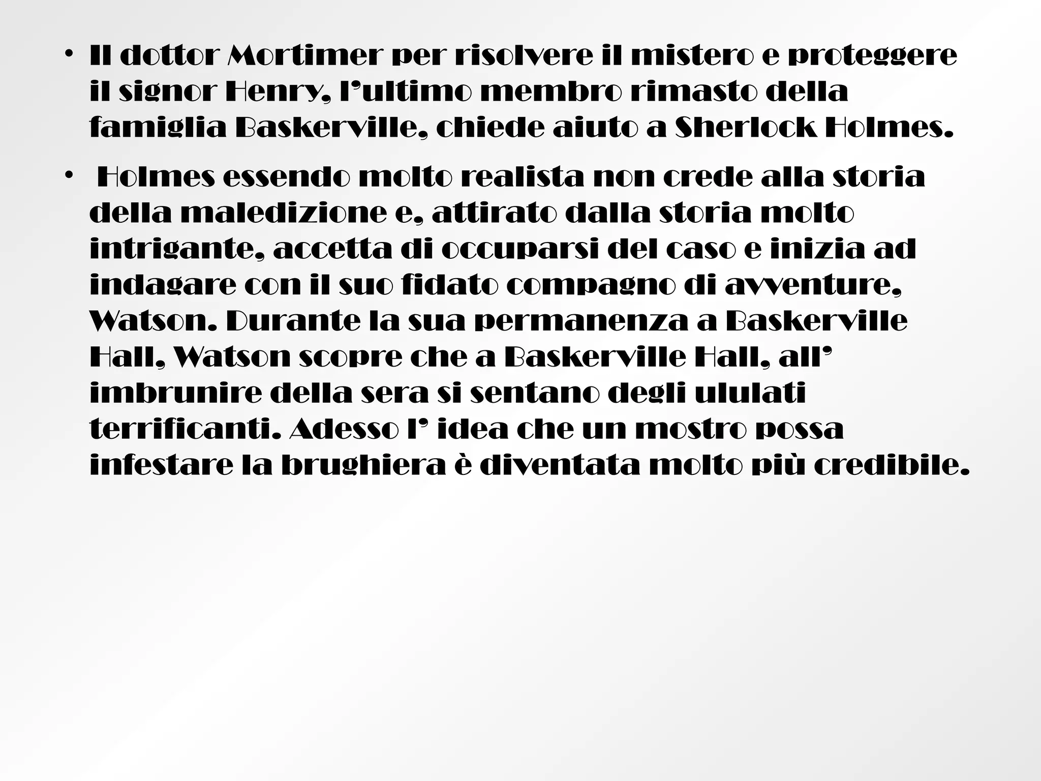 Il mastino dei baskerville | PPT