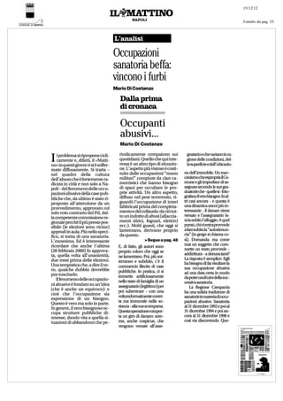 Il mattino occupazioni sanatoria beffa vincono i furbi | PDF