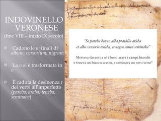 Il medioevo e le origini della lingua | PPS