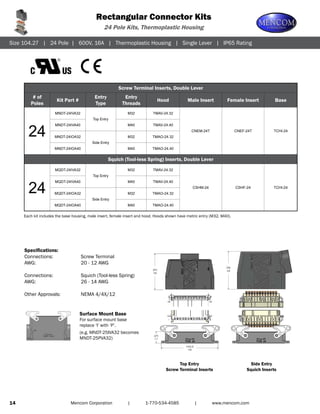 Rectangular Connector Kits | PDF