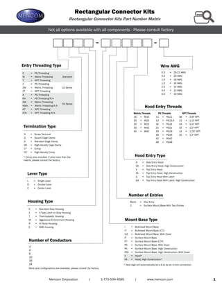 Rectangular Connector Kits | PDF